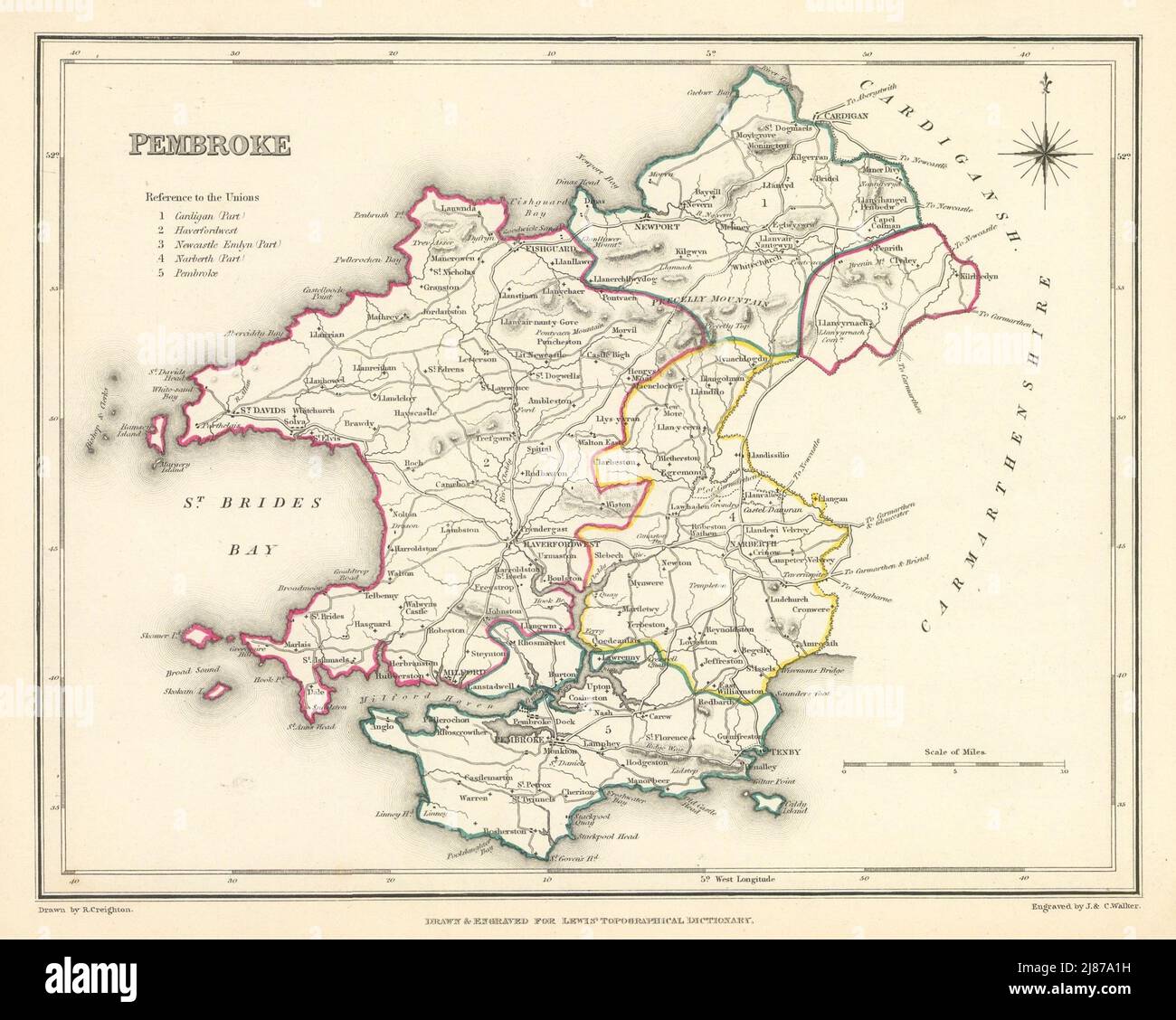 Map of pembroke hi-res stock photography and images - Alamy