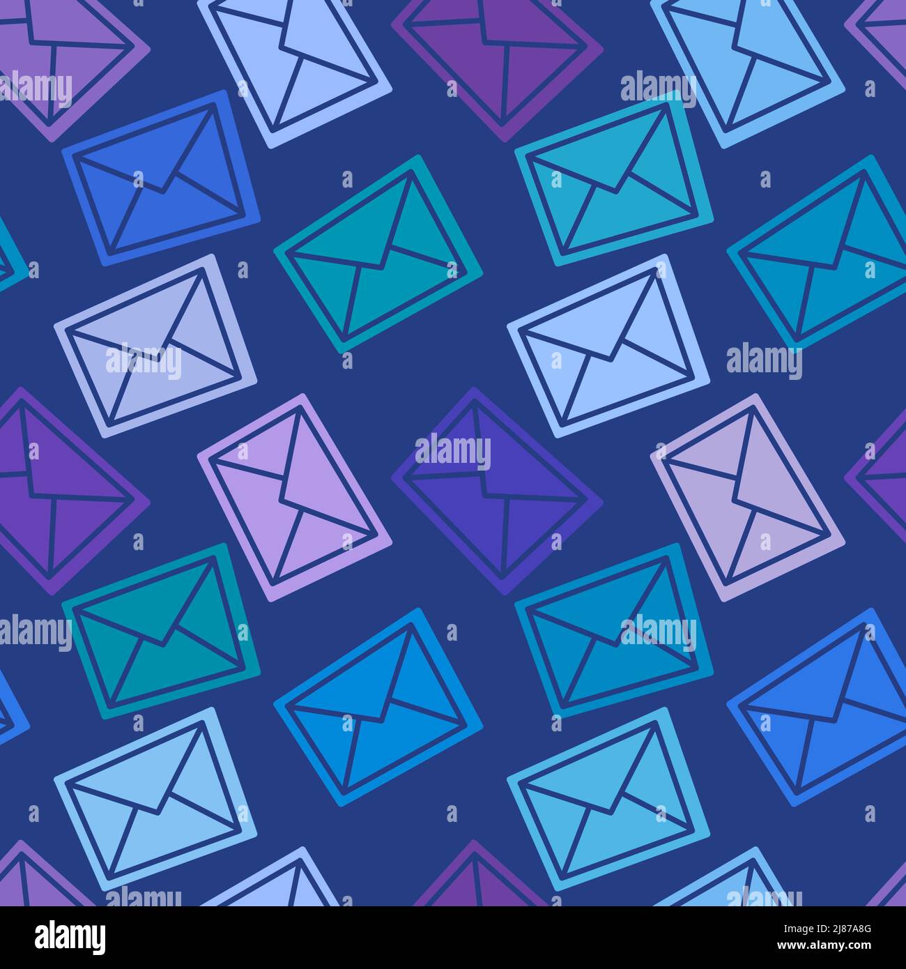 Kids letter seamless envelope pattern for fabrics and packaging and ...