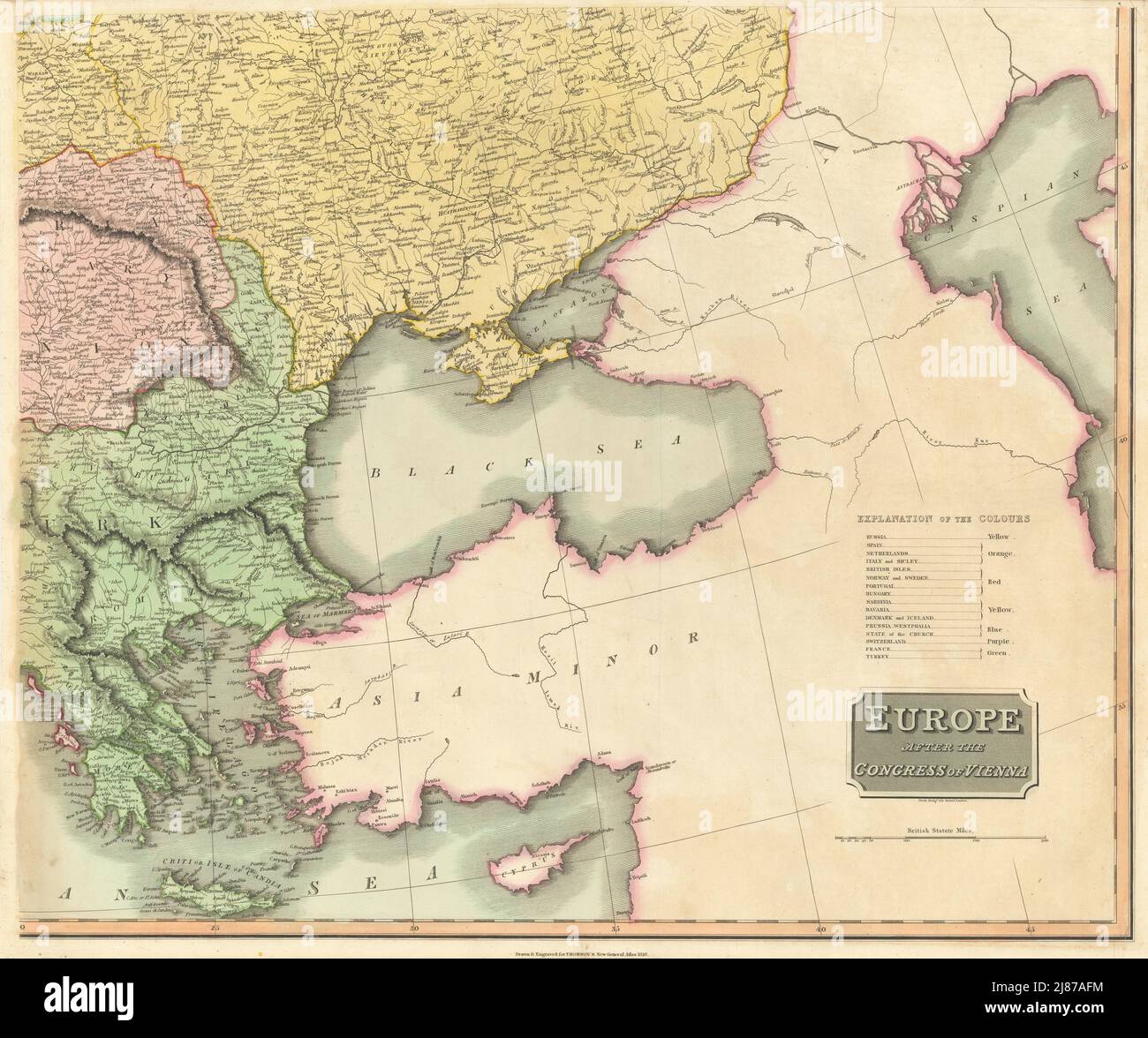 Thomson map of greece hi-res stock photography and images - Alamy
