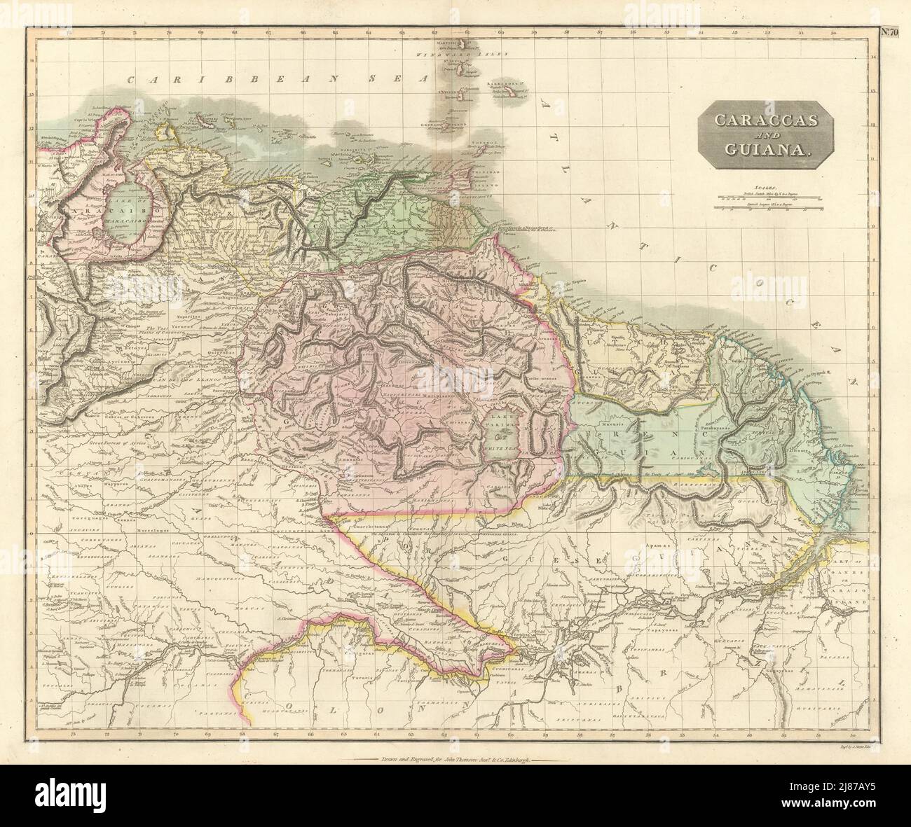"Caraccas and Guiana" by John Thomson. Venezuela Guyana Amazonas 1817 ...