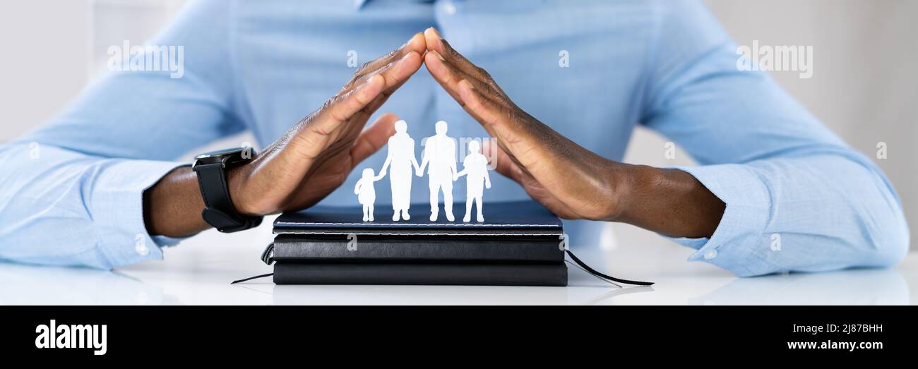 Company Insurance Policy Document. African American Agent Stock Photo ...