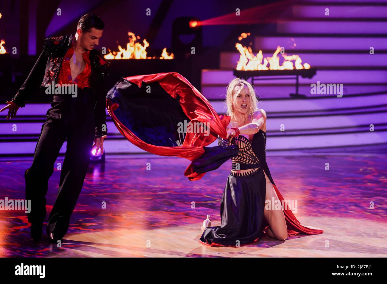 Cologne, Germany. 13th May, 2022. Janin Ullmann, actress, and Zsolt ...