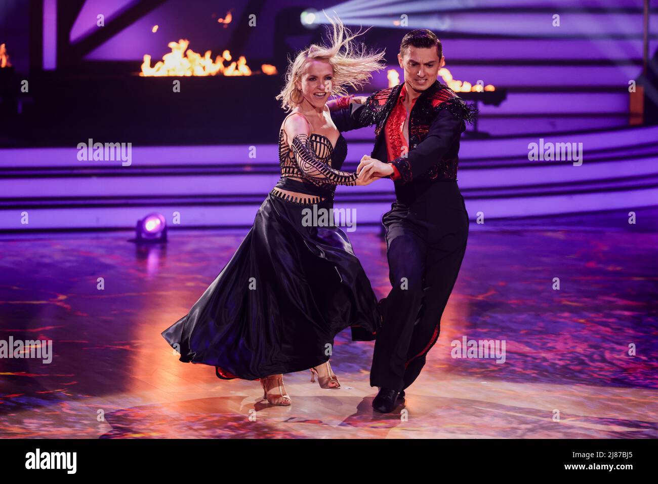 Cologne, Germany. 13th May, 2022. Janin Ullmann, actress, and Zsolt ...