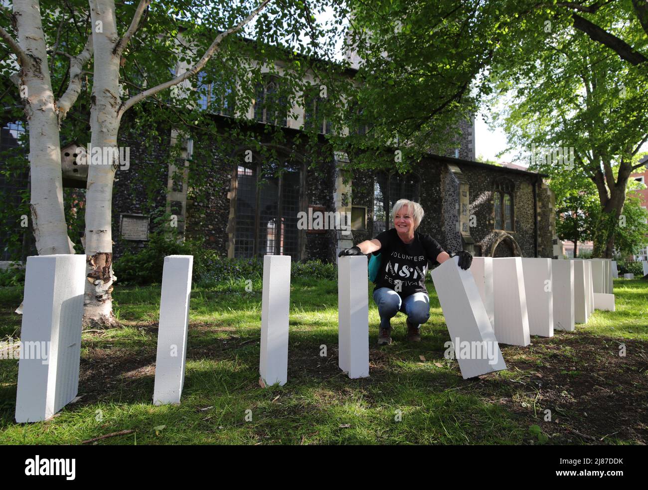 EDITORIAL USE ONLY Norwich and Norfolk Festival volunteer Sally Power ...