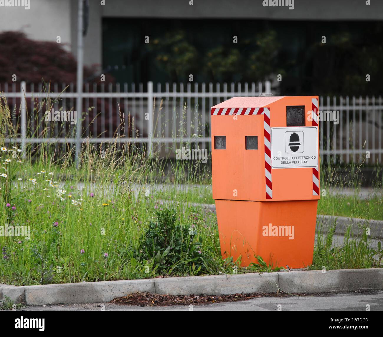 Traffic Enforcement Camera with TEXT that means electronic speed ...