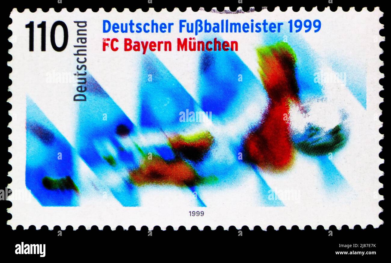 MOSCOW, RUSSIA - APRIL 10, 2022: Postage stamp printed in Germany shows ...