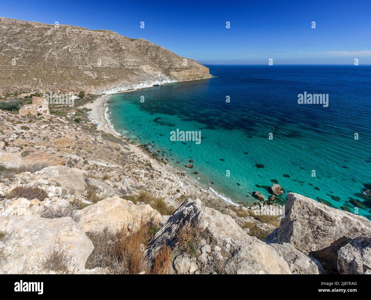 San Pedro beach, Cabo de Gata natural park, Andalusia, Spain Stock ...