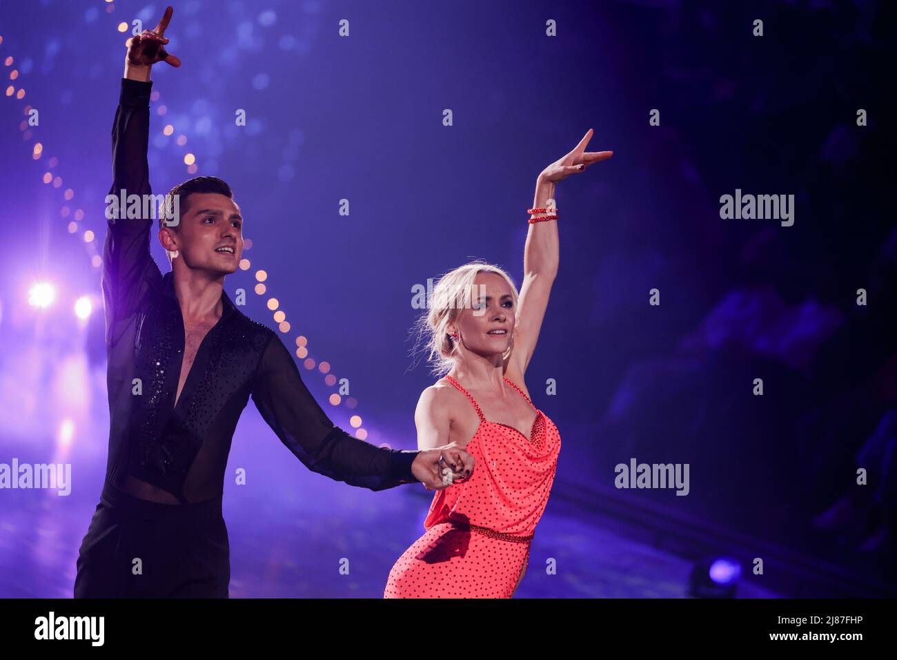 Cologne, Germany. 13th May, 2022. Janin Ullmann, actress, and Zsolt ...