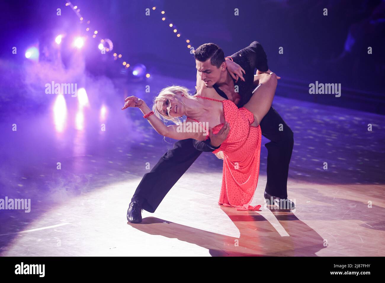 Cologne, Germany. 13th May, 2022. Janin Ullmann, actress, and Zsolt ...