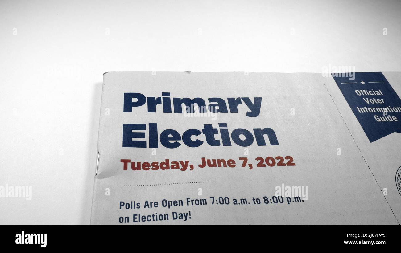 Primary Election California Election, June 7 2022; Official Election ...