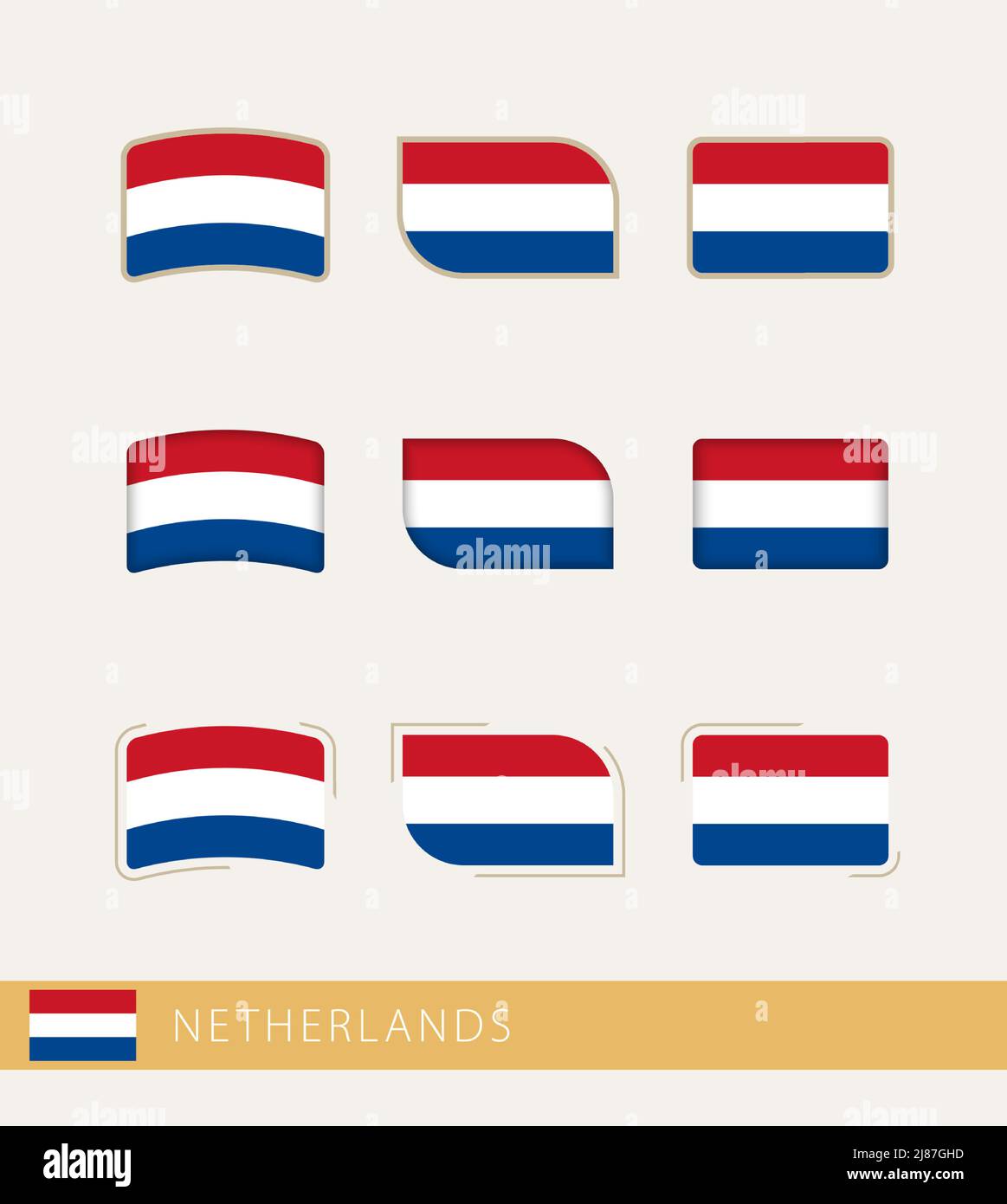 Vector flags of Netherlands, collection of Netherlands flags. Vector ...