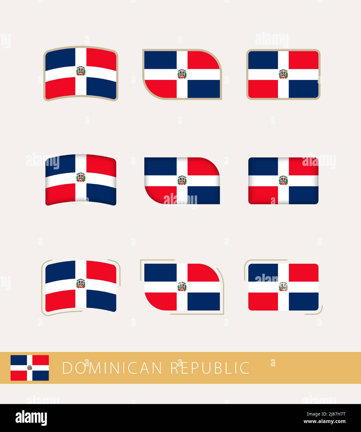 Vector flags of Dominican Republic, collection of Dominican Republic ...