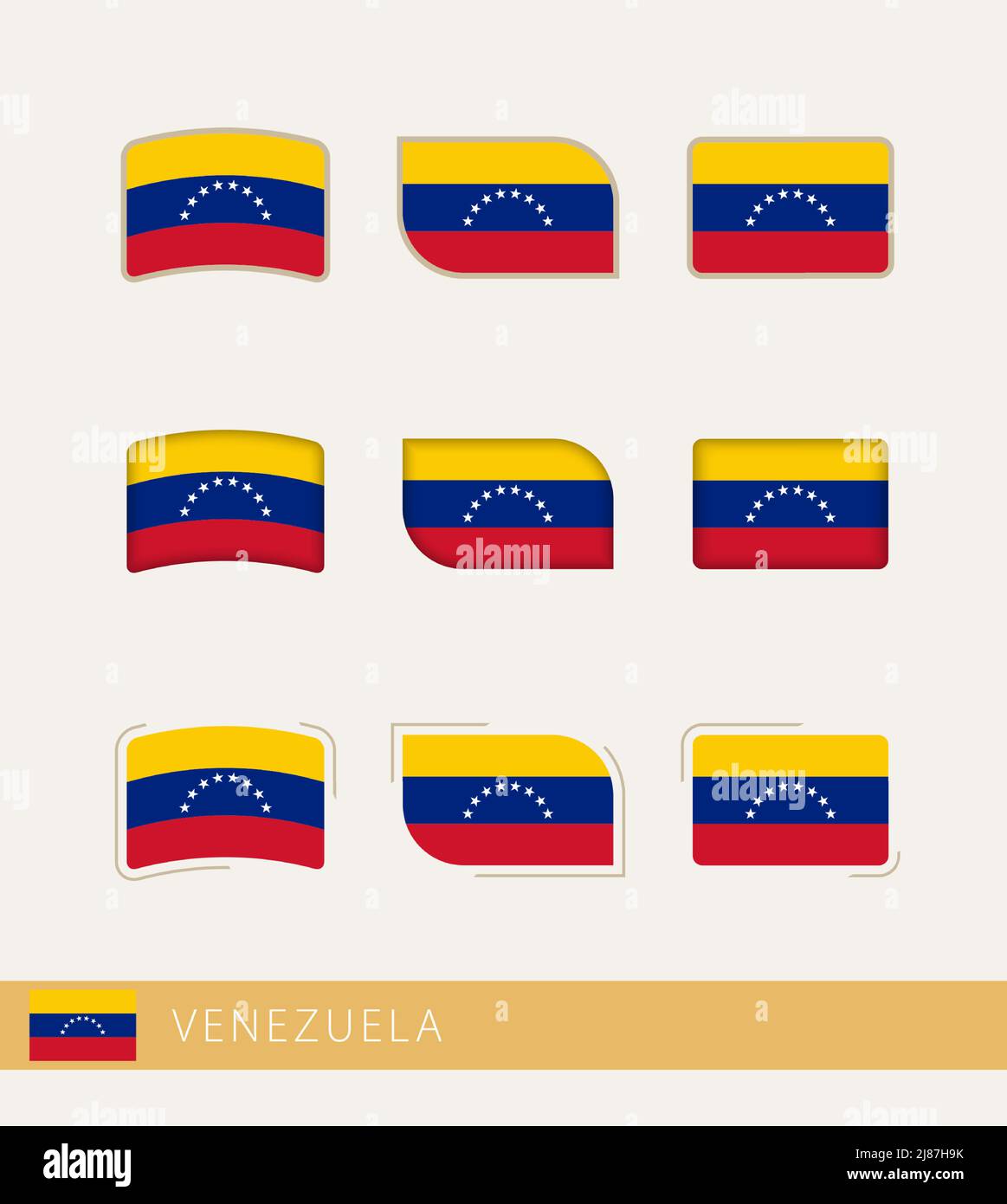 Vector flags of Venezuela, collection of Venezuela flags. Vector icon ...