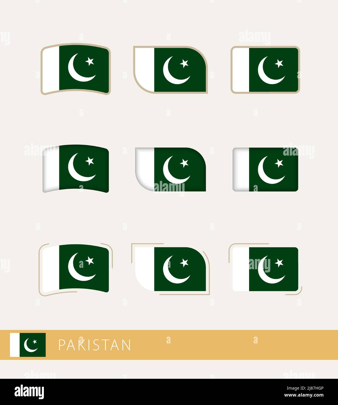 Pakistan flags Stock Vector Images - Alamy