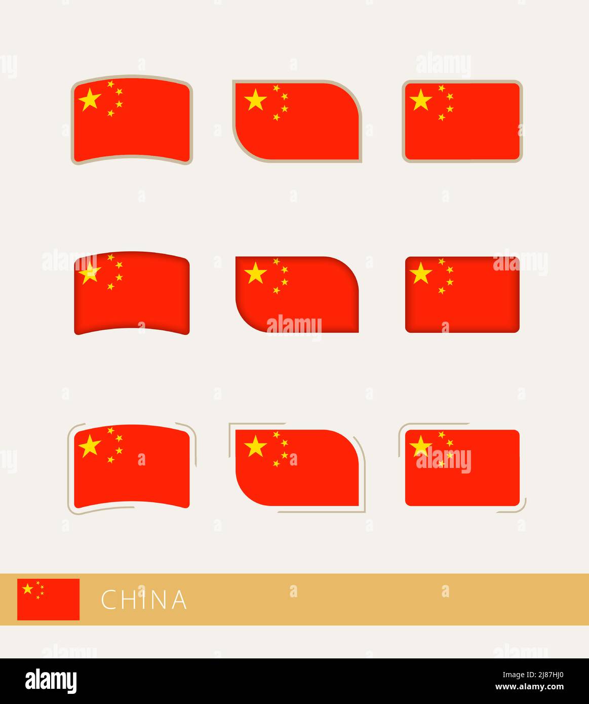 Vector Flags Of China Collection Of China Flags Vector Icon Stock vector-flags-of-china-collection-of-china-flags-vector-icon-stock
