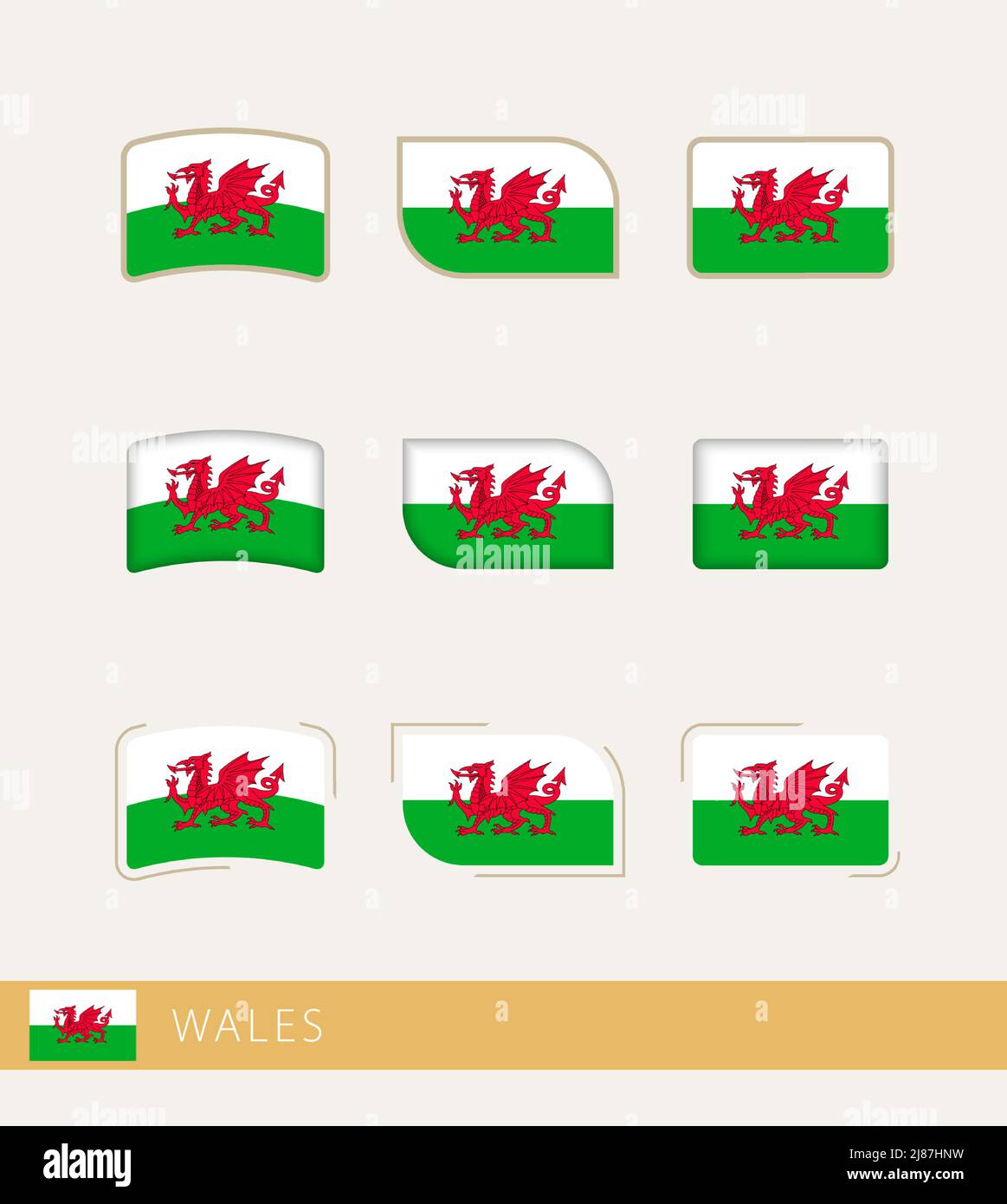 Flag wales welsh dragon flags Stock Vector Images - Alamy