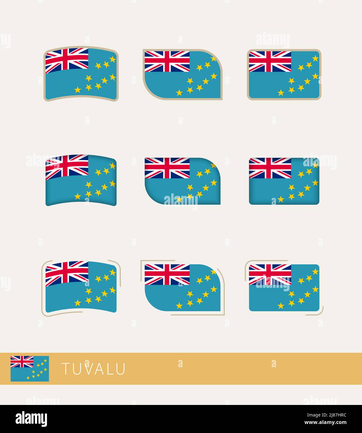 Tuvaluan flag icon hi-res stock photography and images - Alamy