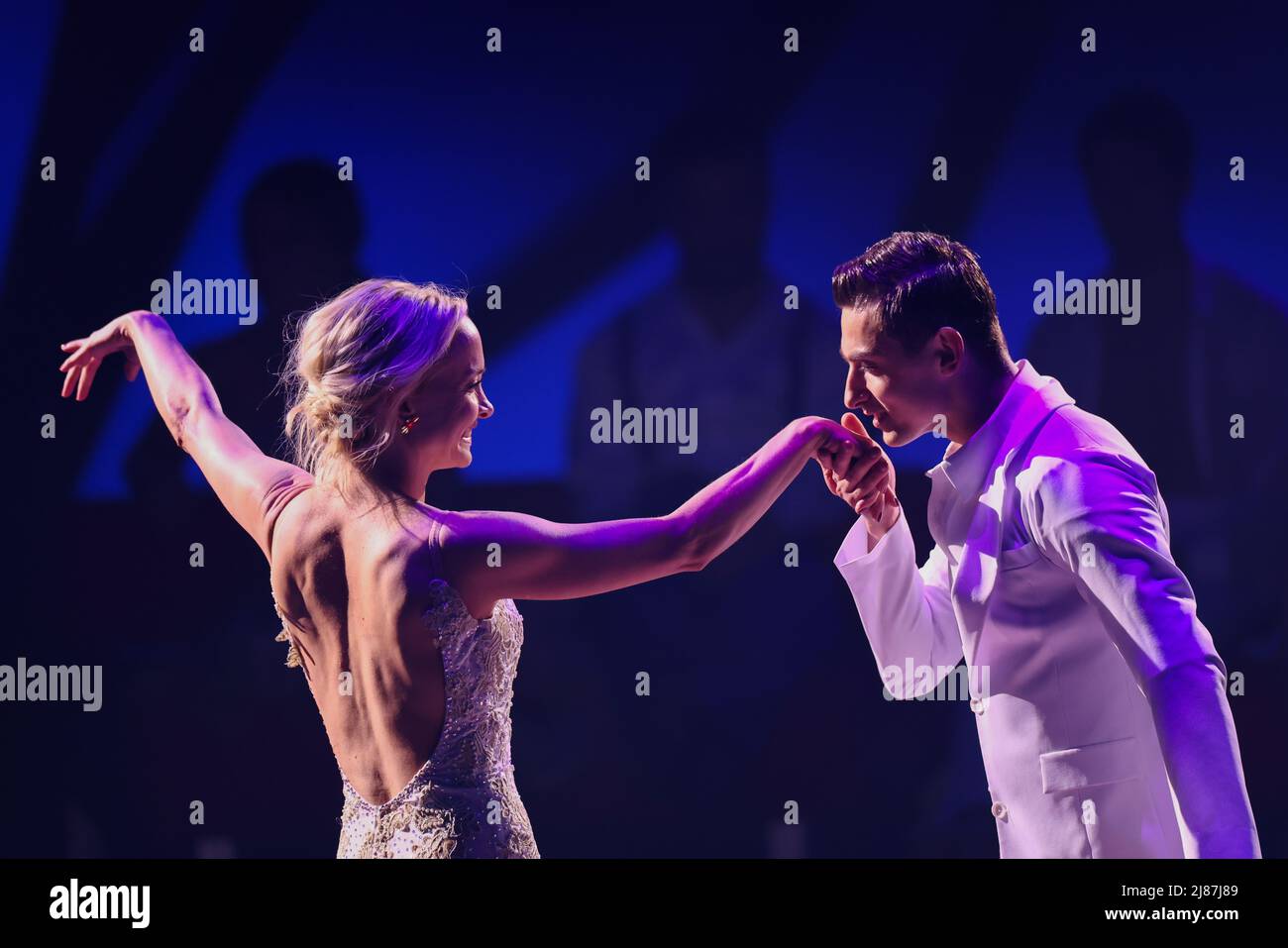 Cologne, Germany. 13th May, 2022. Janin Ullmann, actress, and Zsolt ...