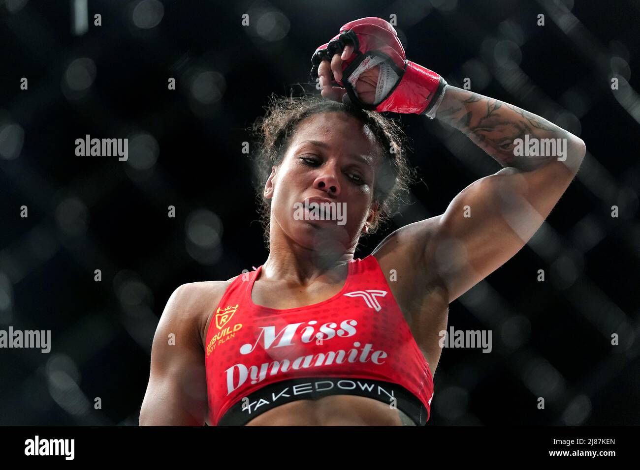 Denise Kielholtz looks dejected after defeat to Kana Watanabe in the ...