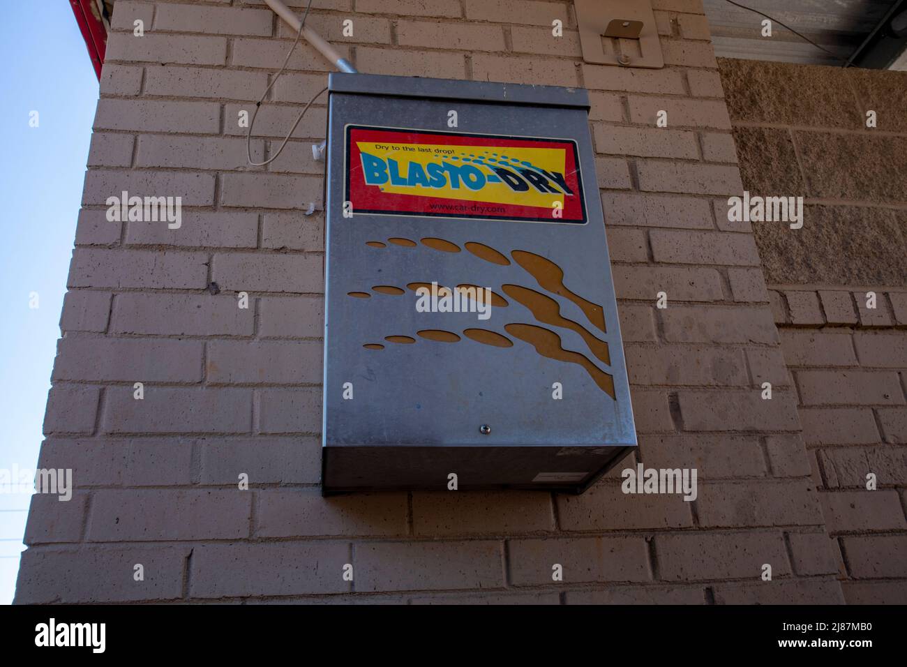 Augusta, Ga USA - 10 18 22: Vintage retro coin car wash silver box ...