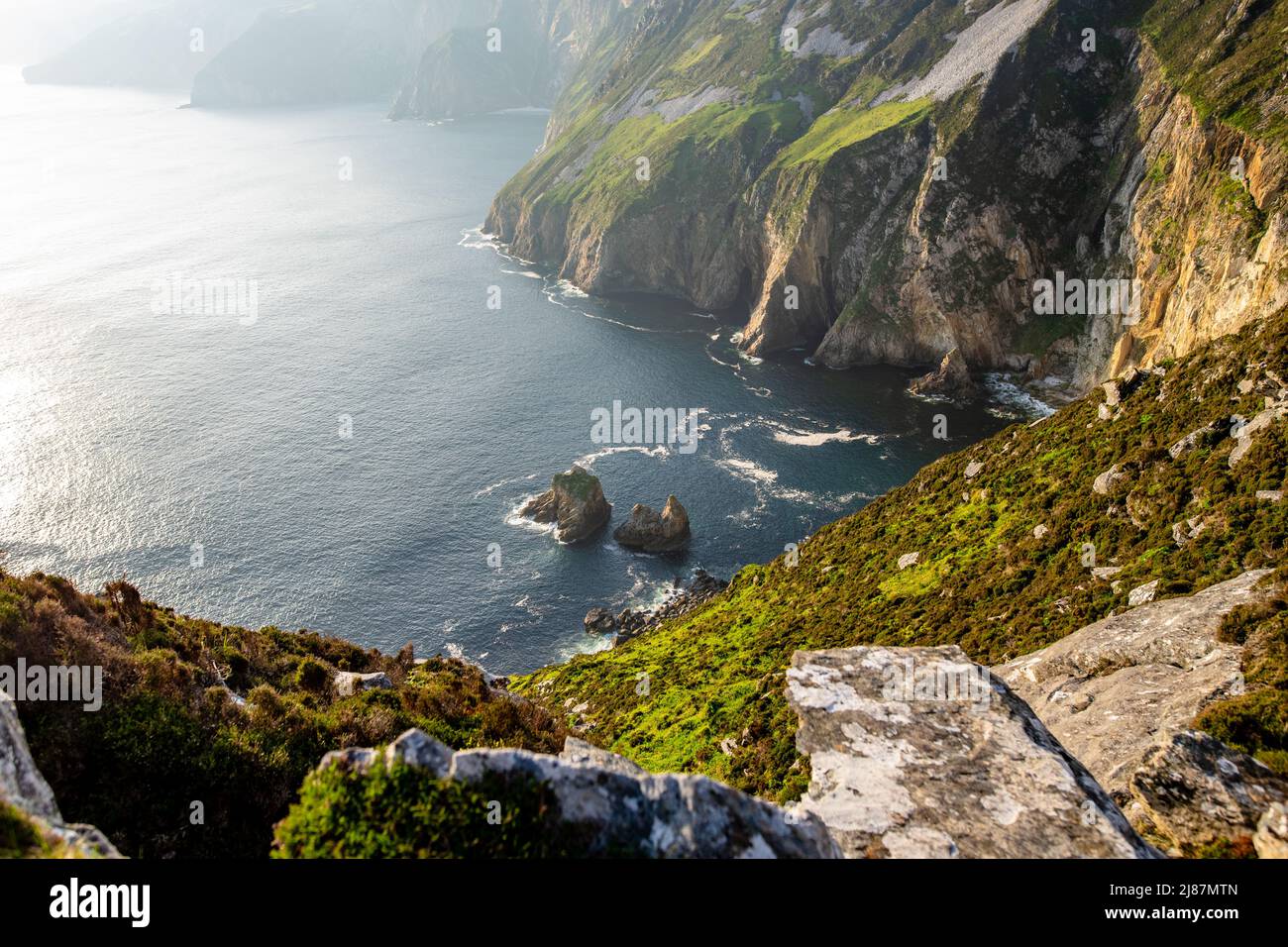 Slieve League, Irelands highest sea cliffs, located in south west ...