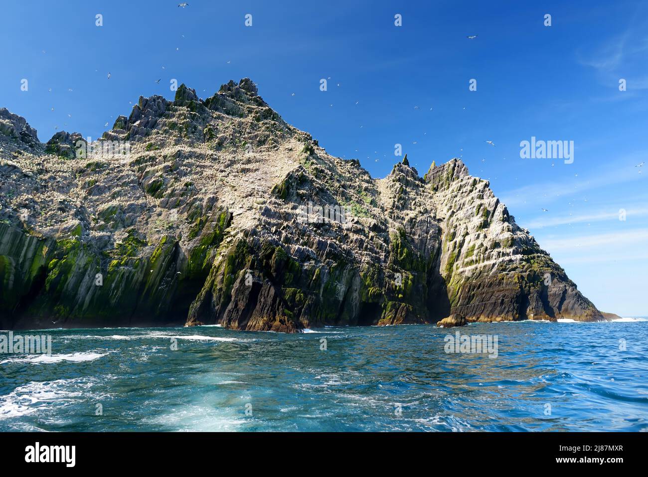 Little Skellig Island, home to many various seabirds and the second ...