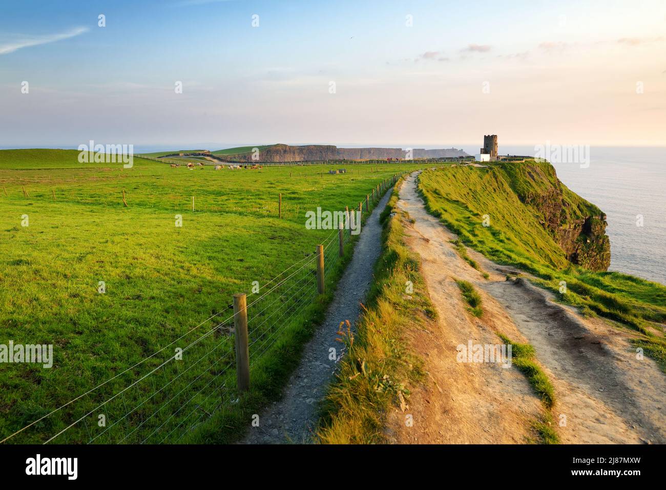 World famous Cliffs of Moher, one of the most popular tourist ...
