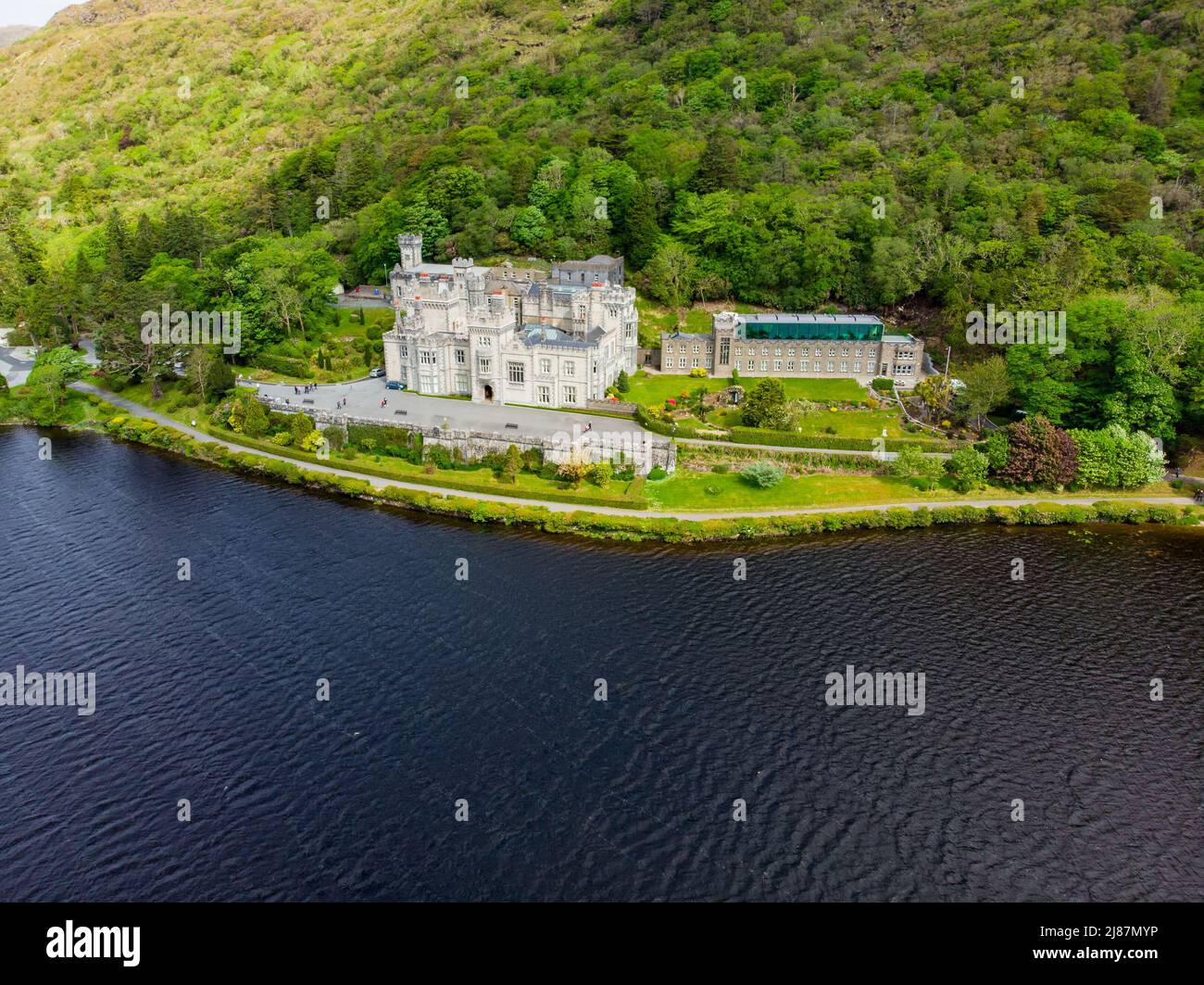 Kylemore Abbey, a Benedictine monastery founded on the grounds of ...