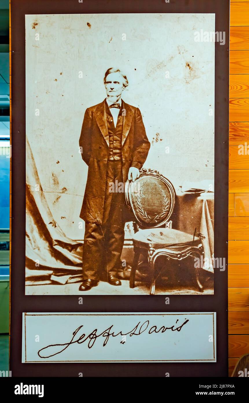 An old photograph of Confederate President Jefferson Davis is pictured ...