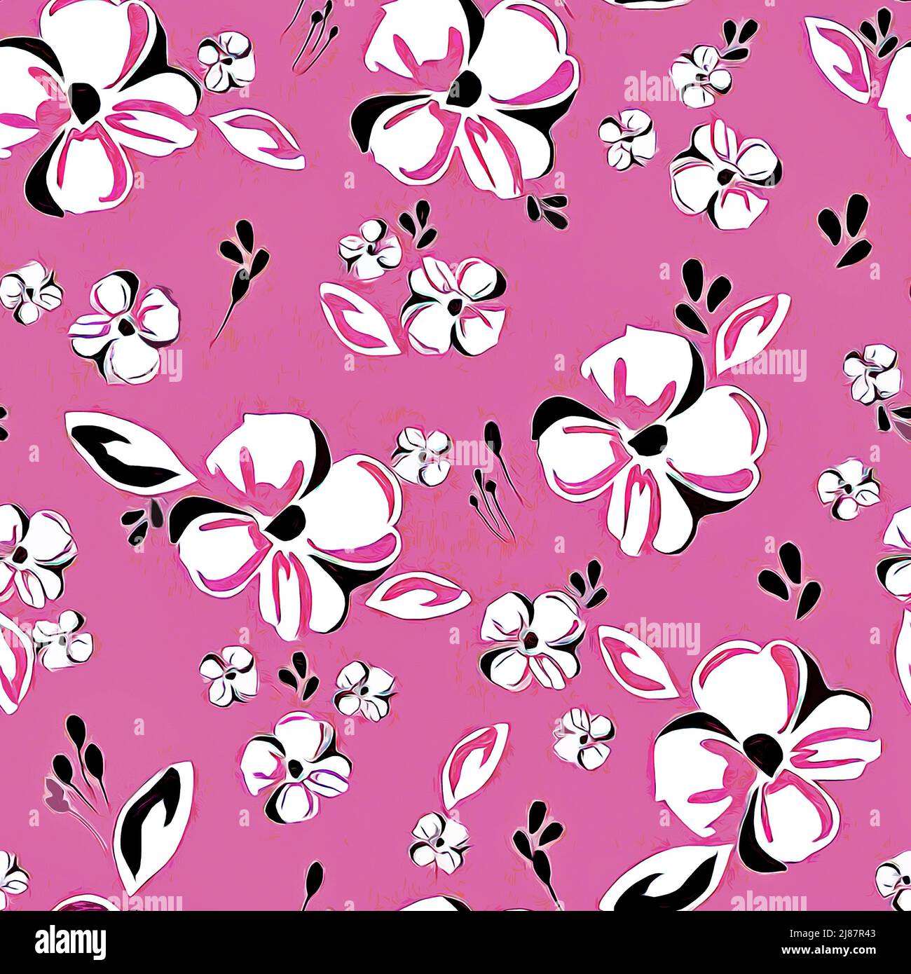 Textile and wallpaper patterns. A printable digital illustration work ...