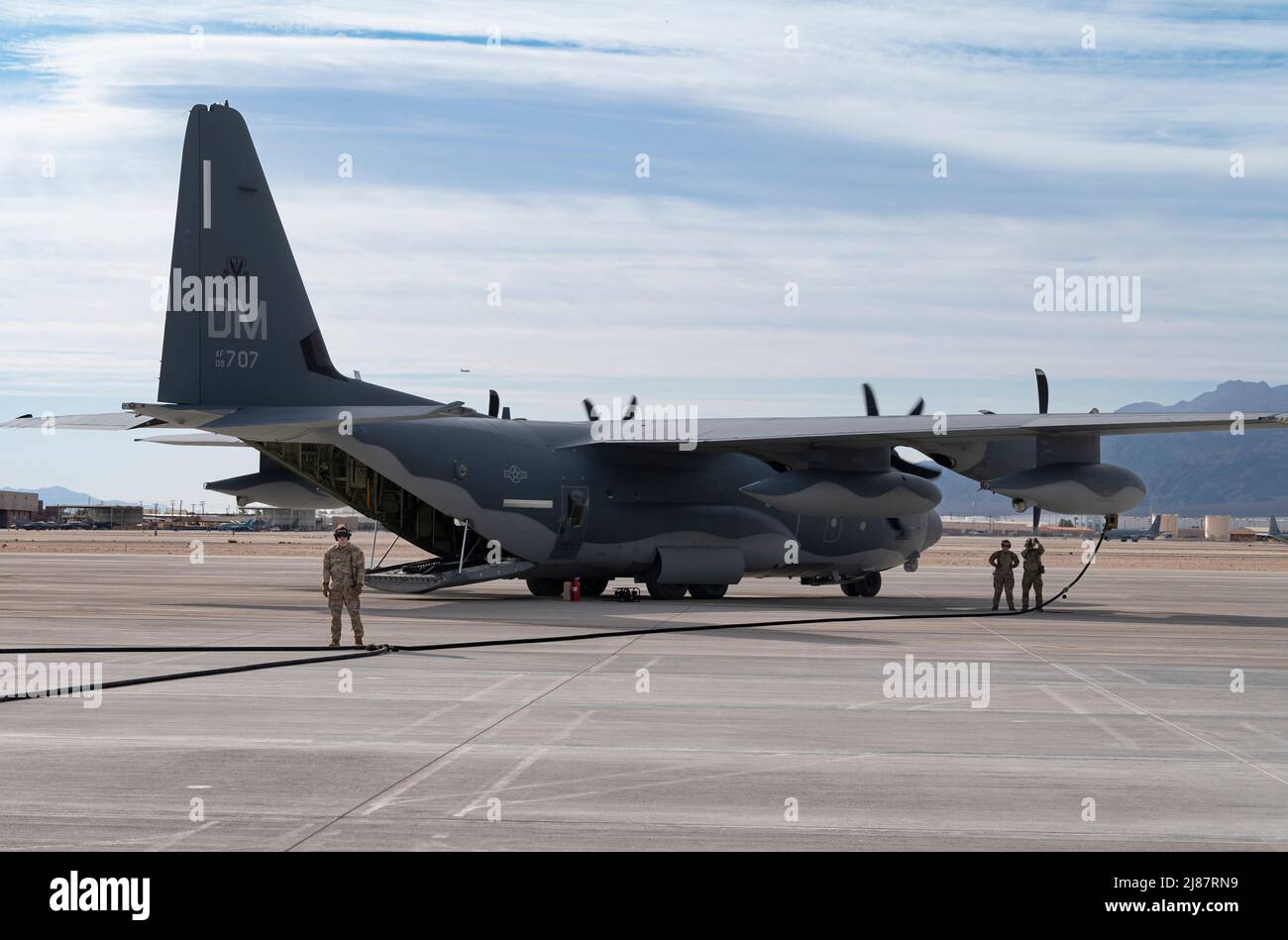 An HC-130J Combat King II assigned to the 79th Rescue Squadron, Davis ...