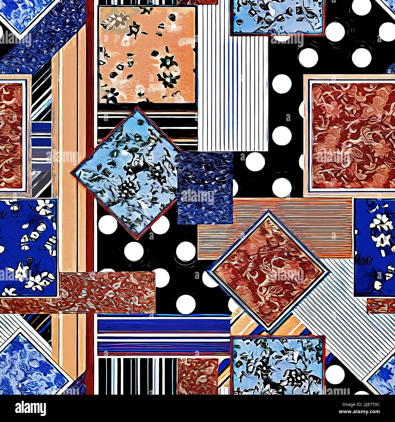 Textile and wallpaper patterns. A printable digital illustration work ...