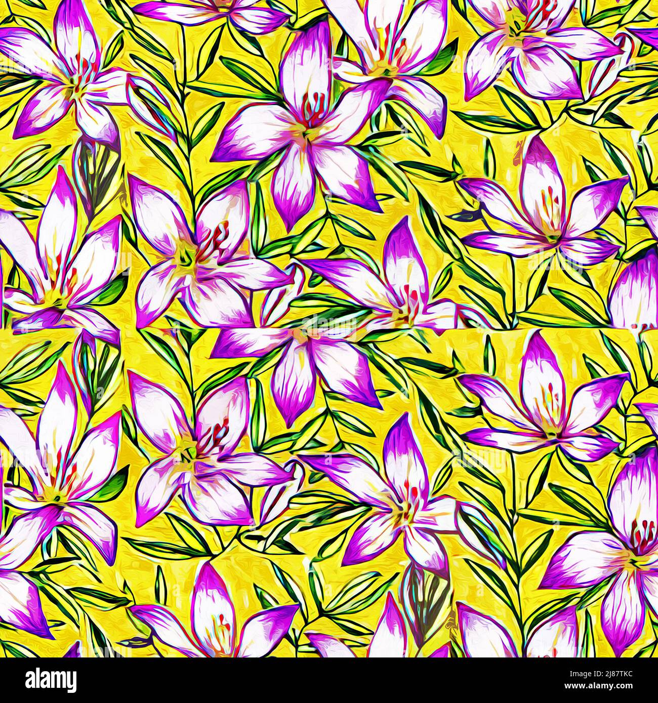 Textile and wallpaper patterns. A printable digital illustration work ...