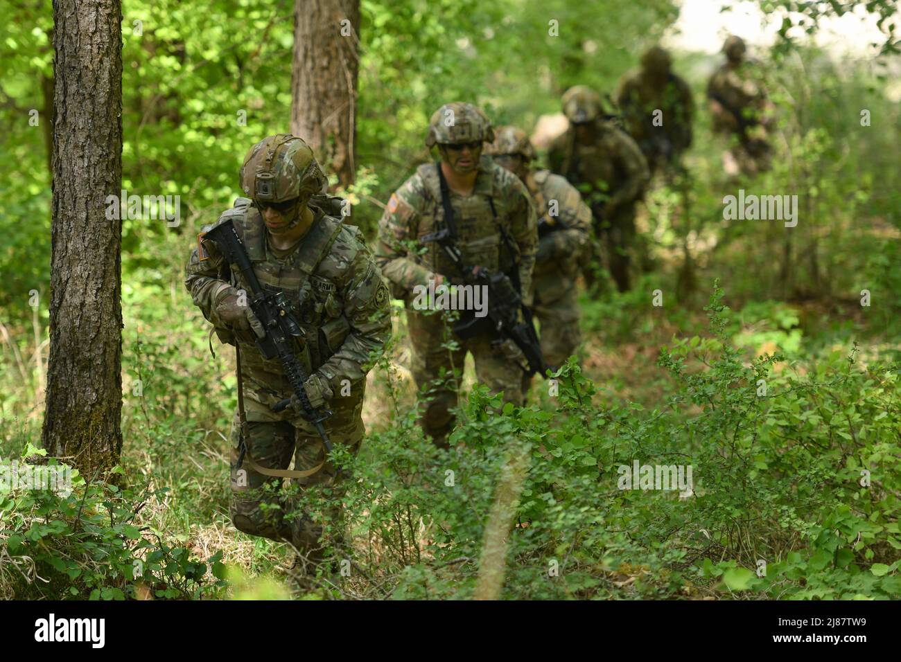 U.S. Soldiers with Lightning Troop, 3rd Squadron, 2nd Cavalry Regiment ...