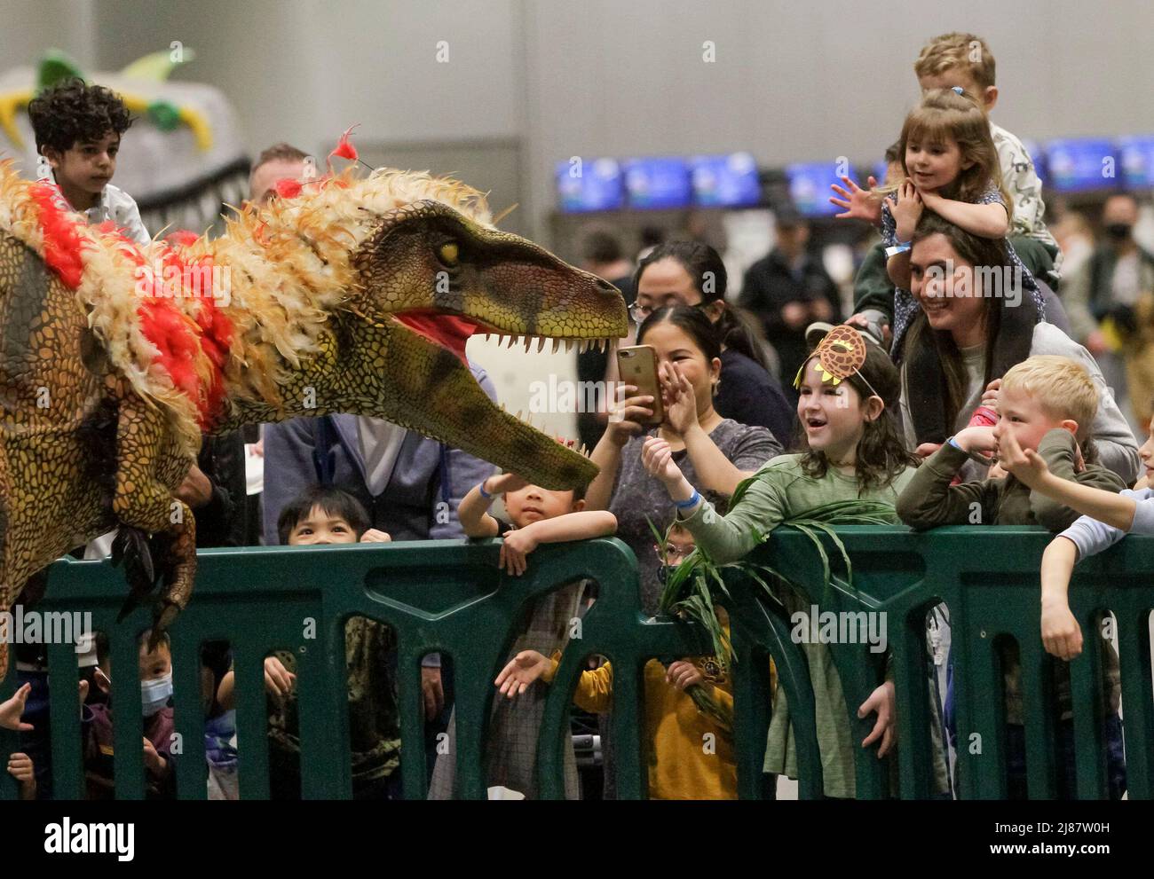 Vancouver, Canada. 13th May, 2022. People watch a raptor show at the ...