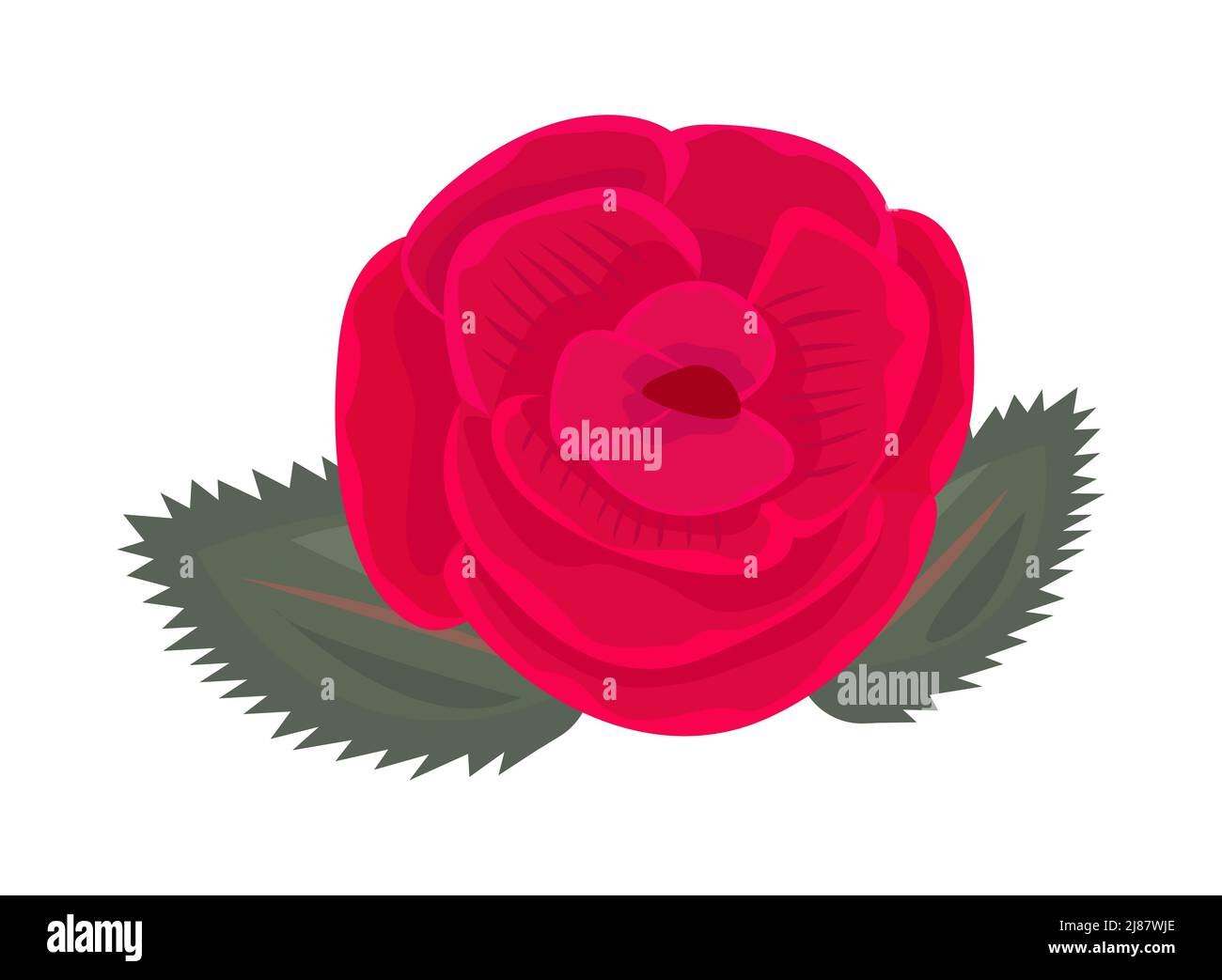 Bright red green leaves Stock Vector Images - Alamy