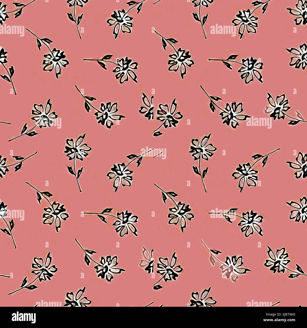 Textile and wallpaper patterns. A printable digital illustration work ...