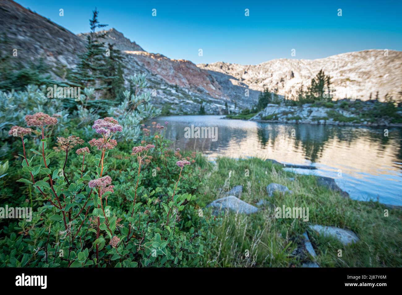View of Island lake in desolation wilderness a few weeks before the ...