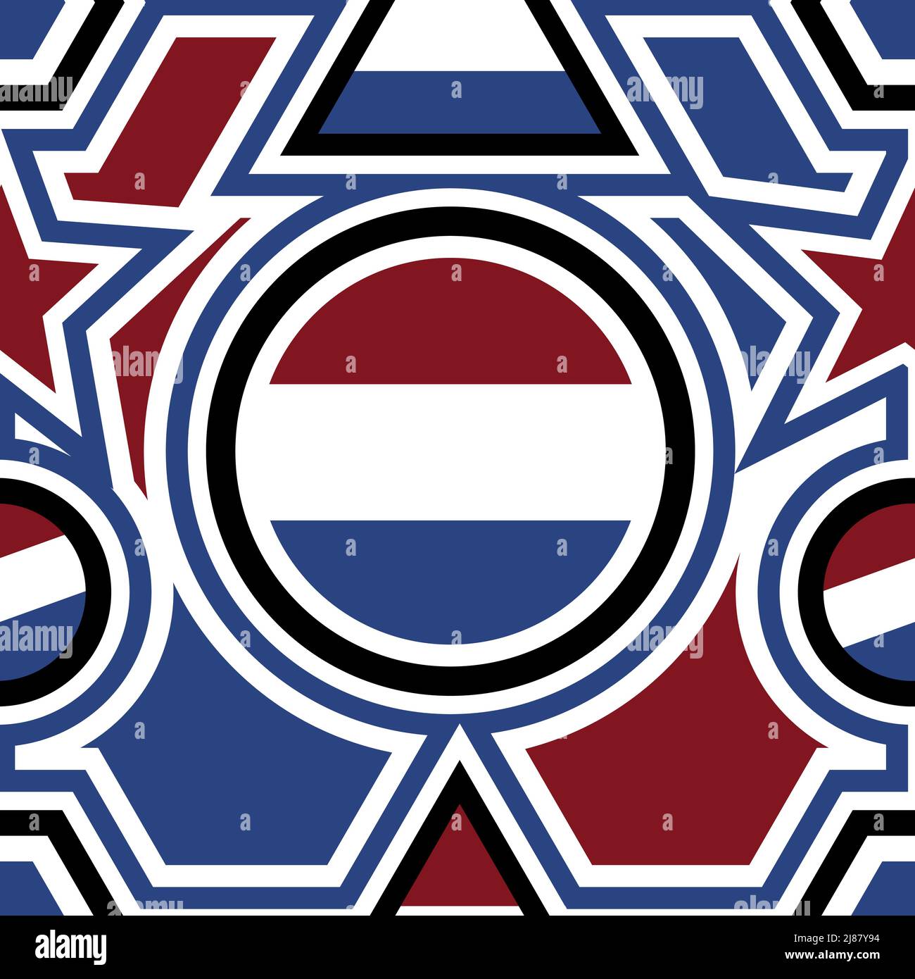 Dutch flag pattern background. Abstract Bauhaus geometric pattern ...