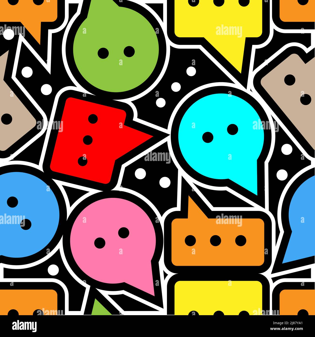 Chat pattern background. Abstract Bauhaus pattern background Stock ...