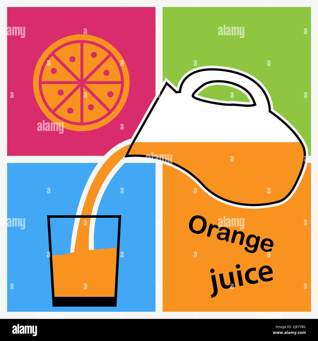 Orange Juice pattern background. Orange Juice wallpaper Stock Vector ...