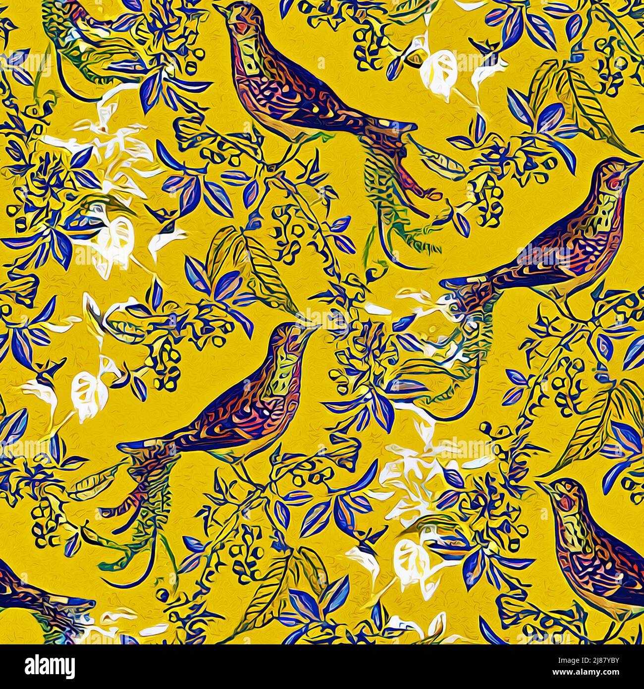 Textile and wallpaper patterns. A printable digital illustration work ...