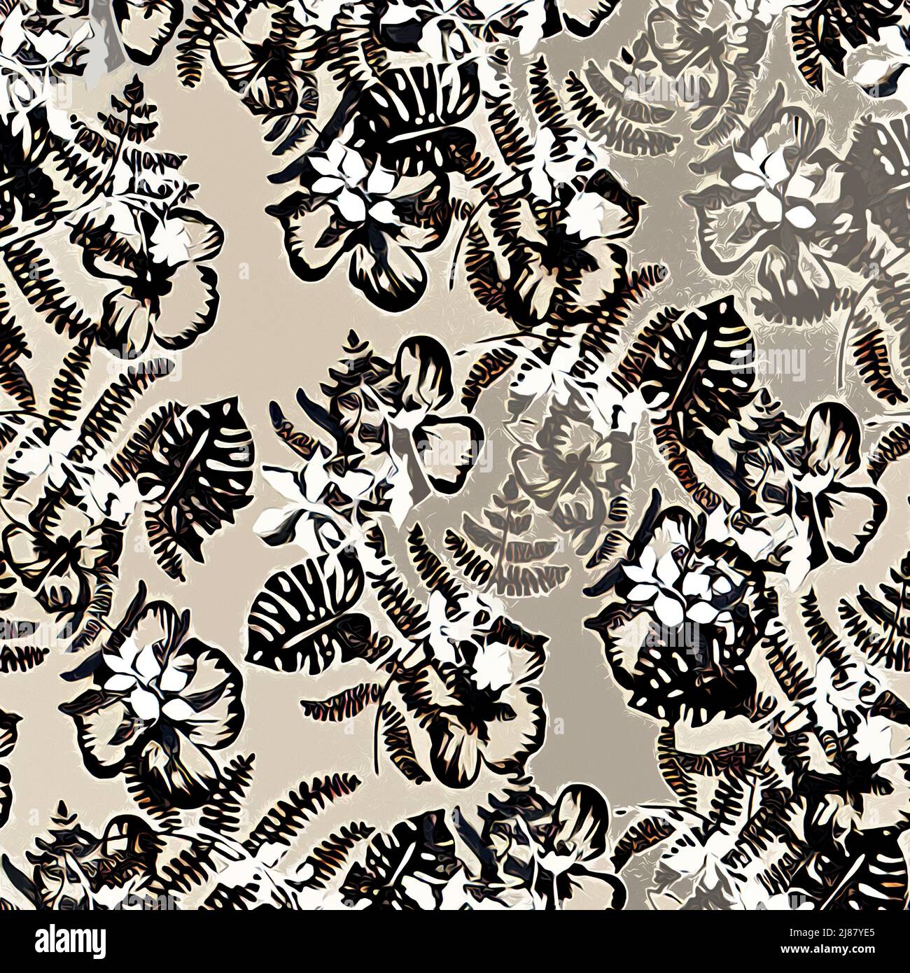 Textile and wallpaper patterns. A printable digital illustration work ...