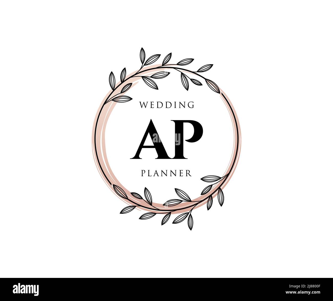 AP Initials letter Wedding monogram logos collection, hand drawn modern ...