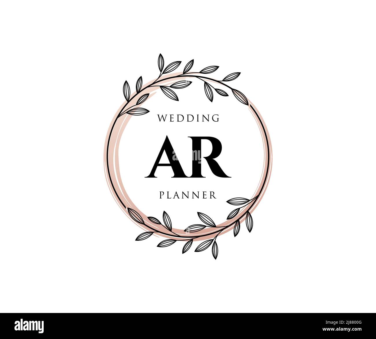 AR Initials letter Wedding monogram logos collection, hand drawn modern ...