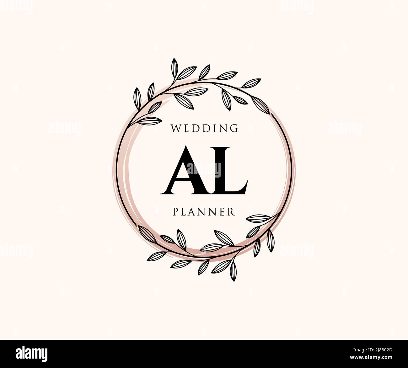 AL Initials letter Wedding monogram logos collection, hand drawn modern ...