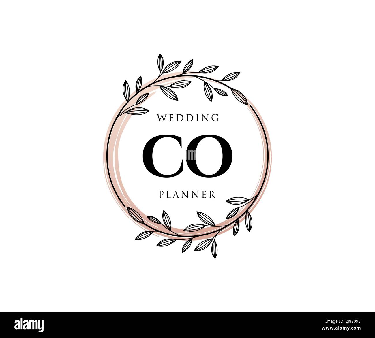 CO Initials letter Wedding monogram logos collection, hand drawn modern ...