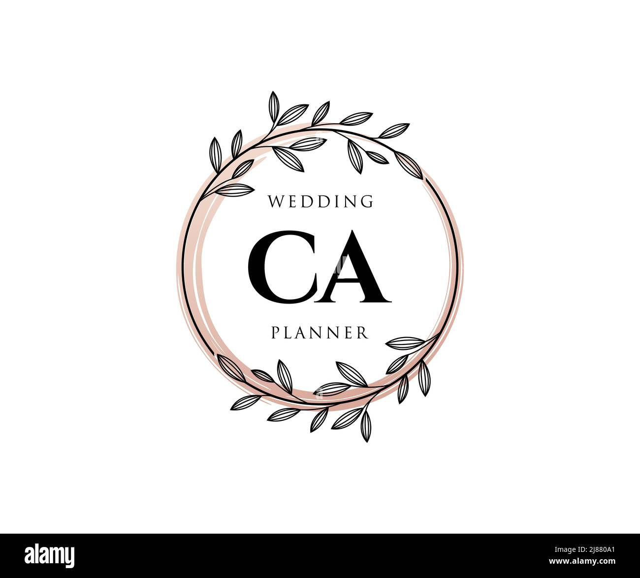 CA Initials letter Wedding monogram logos collection, hand drawn modern ...