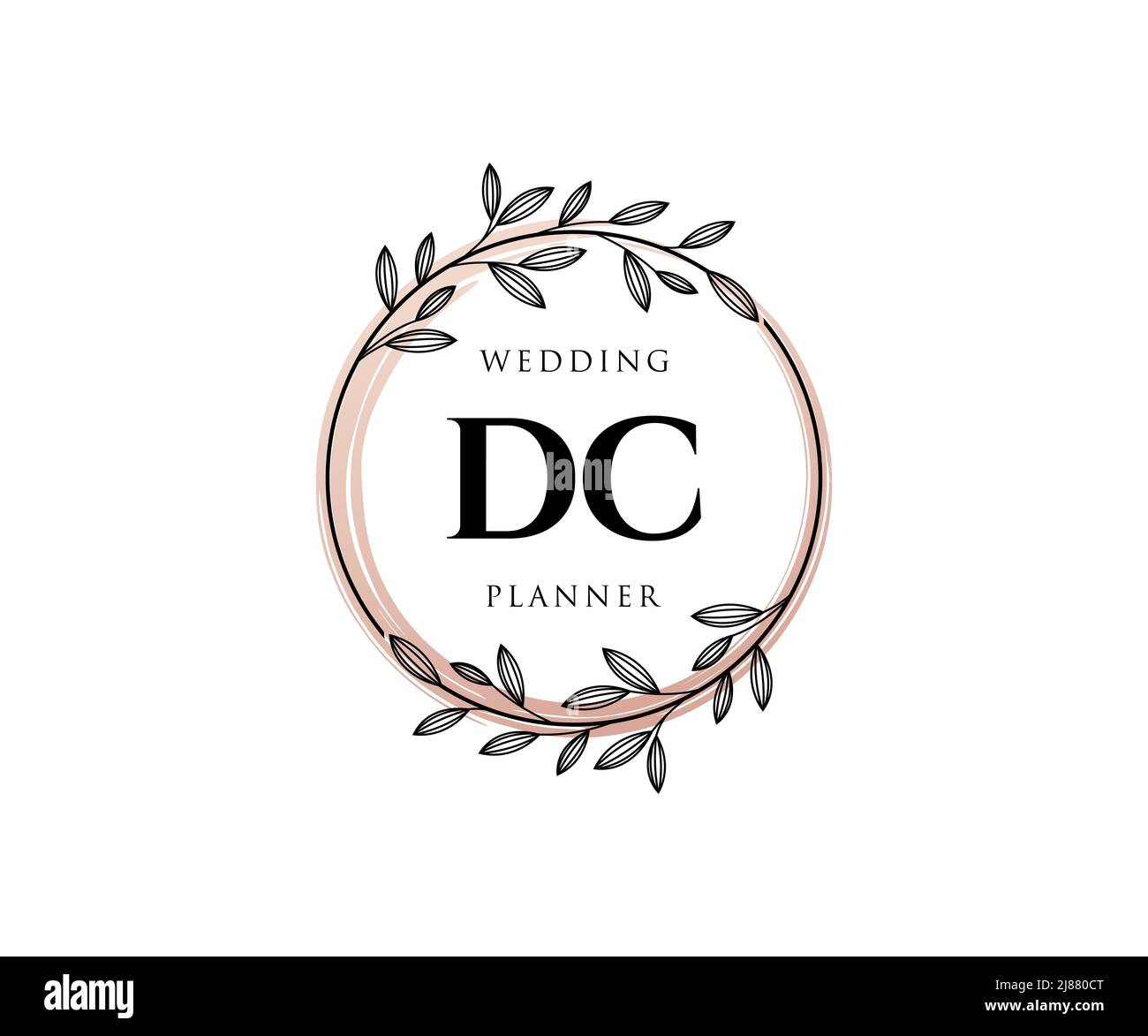 DC Initials letter Wedding monogram logos collection, hand drawn modern ...