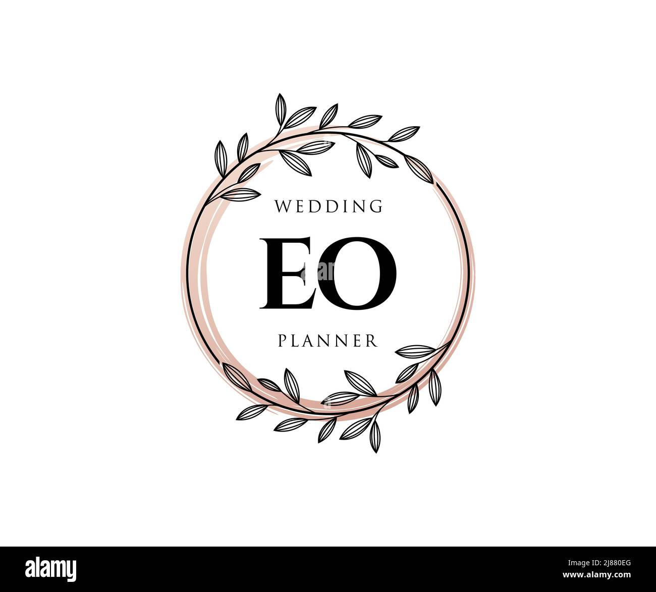 EO Initials letter Wedding monogram logos collection, hand drawn modern ...